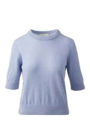 WAKAKUU London Cashmere Top - Light Blue