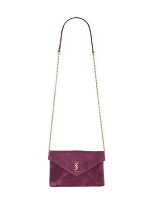 Saint Laurent Small Chain Pouch - Deep Haute Red