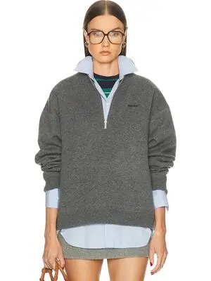 Miu Miu Cashmere Half Zip Sweater - Ardesia