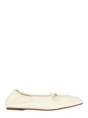 Magda Butrym Leather Ballet Flat - Cream