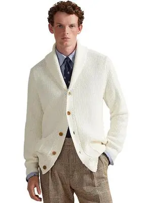 Polo Ralph Lauren Cotton Shawl-collar Cardigan - White