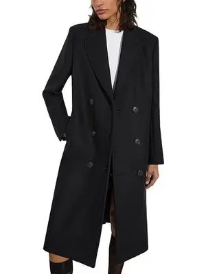 Max & Co. Mcoridente Wool Twill Tailored Coat - Navy