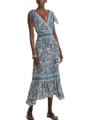 Ramy Brook Mariam Printed Dress - Navy Dot