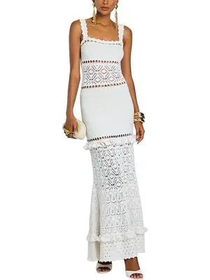 Retrofete Winona Knit Maxi Dress - Metallic White