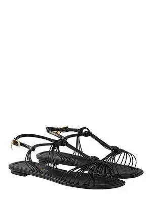 Prada Patent Leather Sandals - Black