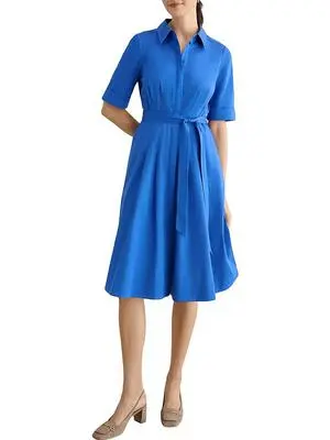 HOBBS LONDON Brigitta Shirt Dress - French Blue