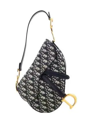 Dior Saddle Handbag Oblique Canvas Medium - Blue
