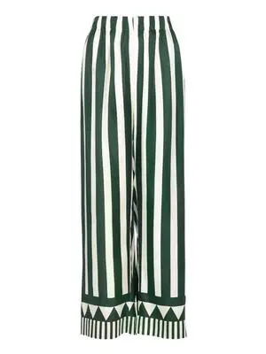 ERES Pacha Striped-pattern Trousers - Green