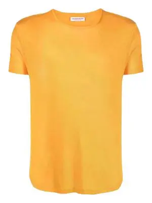 Orlebar Brown Round-neck Short-sleeve T-shirt Orange