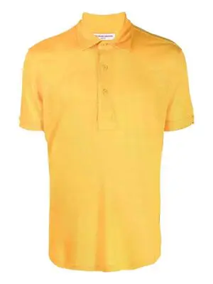 Orlebar Brown Sebastien Linen Polo Shirt - Orange