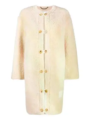 CHLOÉ Single-Breasted Shearling Coat