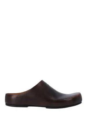 Miu Miu Leather Mules - Brown