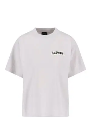 Balenciaga Masking Tape' T-shirt - Cream
