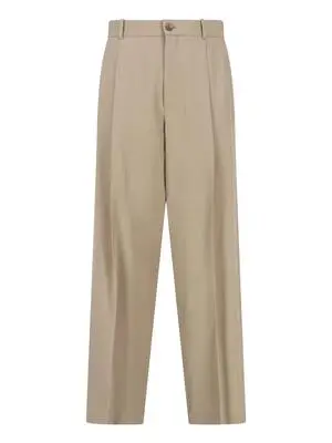 THE ROW Gianni Tailored Trousers Beige