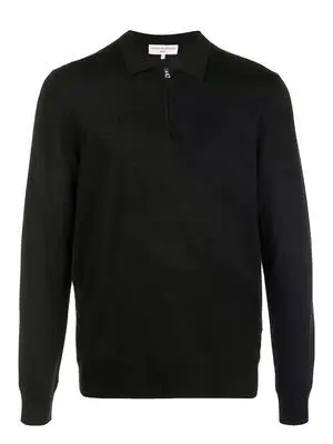 Orlebar Brown Merino Wool Polo Top - Black