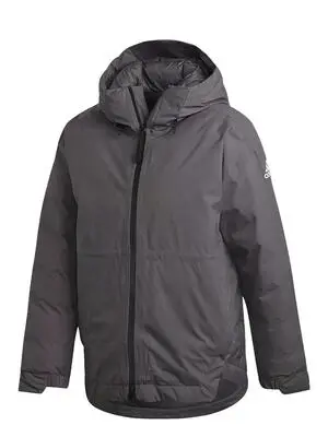 Adidas Rain.rdy Hooded Stripe Jacket - Grey