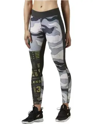 REEBOK Patterned Leggings - Grey