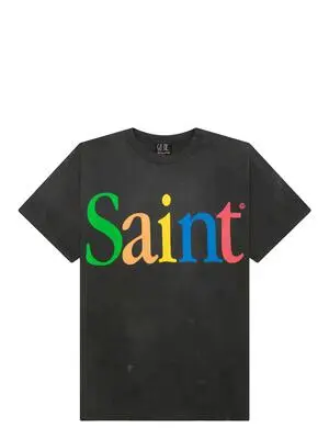 SAINT MXXXXXX Logo-print T-shirt - Black