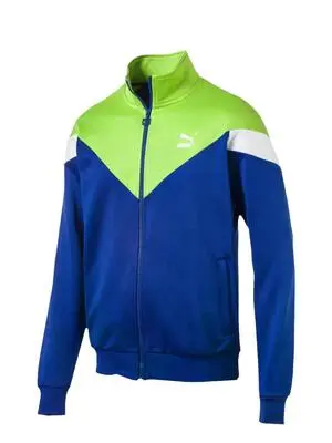PUMA Logo-Print Zip Sweatshirt Blue