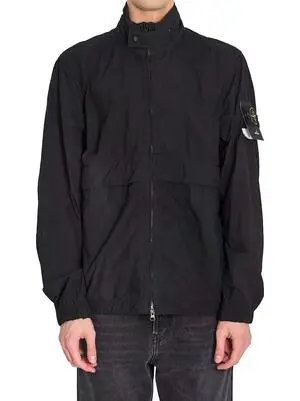Stone Island Zip-up Logo-patch Jacket - Black