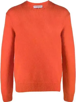 Orlebar Brown Lorca Logo-patch Knitted Jumper - Orange