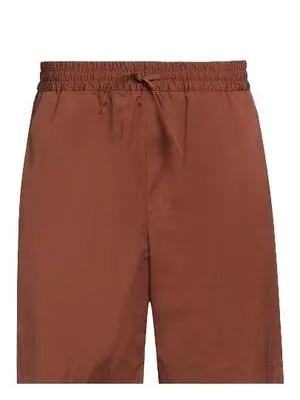 LARDINI Cotton Poplin Shorts - Brown