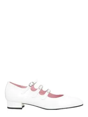CAREL Leather Ballet Flats - White