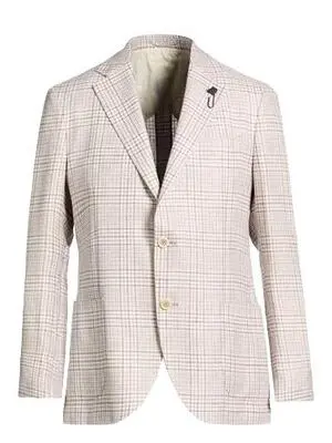 LARDINI Blazer Size Cotton, Linen - Beige