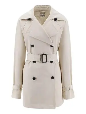 TOTEME Double-breasted Cotton Trench Coat - White