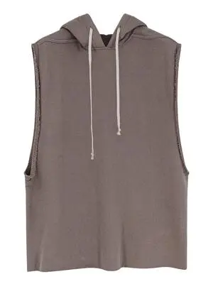 Rick Owens Sleeveless Organic Cotton Sweatshirt - Beige