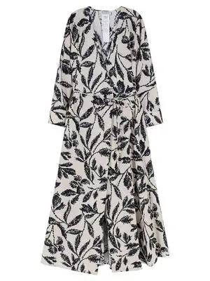 Max Mara Printed Cotton Camino Dress - Beige