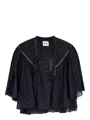 MARANT ETOILE Veenia Organic Cotton Shirt - Black