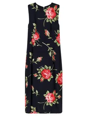 Dolce & Gabbana Viscose Dress With Iconic Print - Black