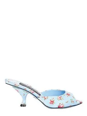 Dolce & Gabbana Floral Print Mule Sandal - Blue