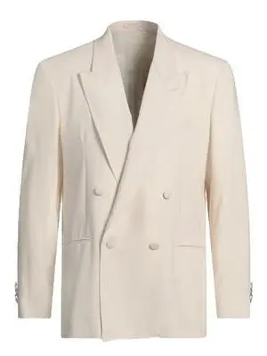 LARDINI Blazer Ivory Size Linen, Wool - White