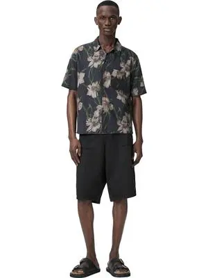 ALLSAINTS Climber Short Sleeve Boxy Shirt - Jet Black