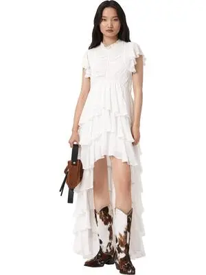 ALLSAINTS Shaela Ruffled Maxi Dress - White