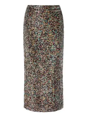 TWP Sylkie Sequined Crepe De Chine Maxi Skirt - Multi