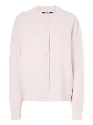Jacquemus Doppio Wool-blend Cardigan Pink