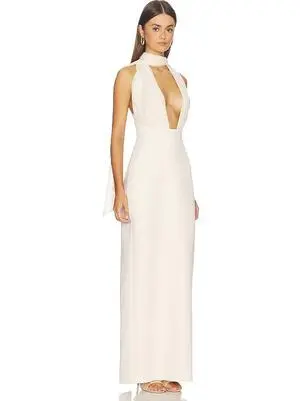 Misha Collection Capezza Silk Maxi Dress - Soft Pink
