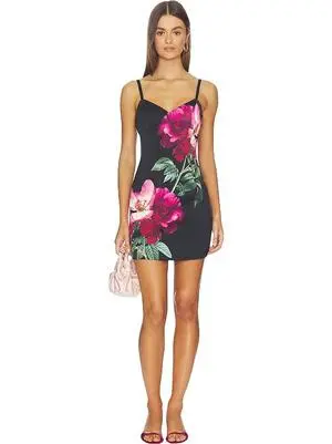 Alice + Olivia Nina Mini Dress - Empress Bloom Black