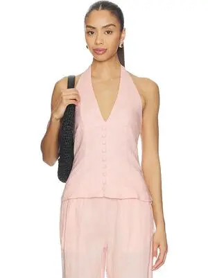 AEXAE Halter Neck Top - Soft Pink
