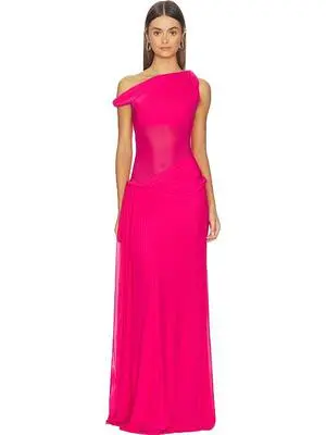 Misha Collection The Sisal Mesh Dress - Bright Rose