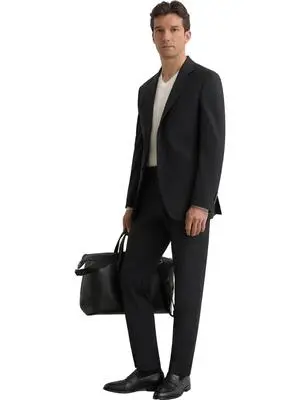 REISS Promise Classic-fit Wool-blend Suit Trousers - Black