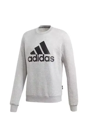 Adidas Badge Sport Fleece Sweatshirt - Grey