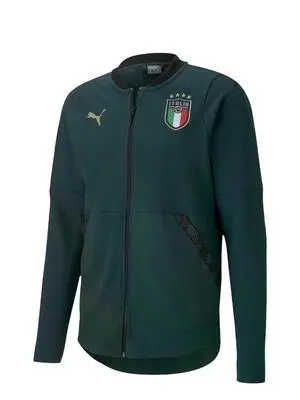 PUMA Figc Italian Football Federation Full-zip Sweatshirt - Green