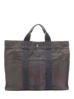 Hermès 2000s Mm Herline Canvas Handbag - Brown