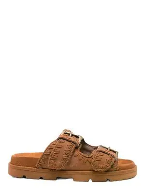 Mou Suede Sandals - Brown
