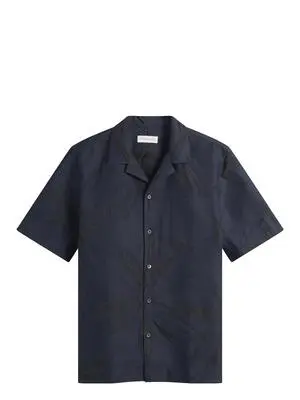 Dries Van Noten Spikey Flower Applique Shirt - Navy