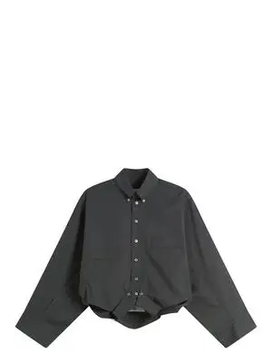 MAISON MARGIELA Long Sleeve Upside Down Shirt - Anthracite